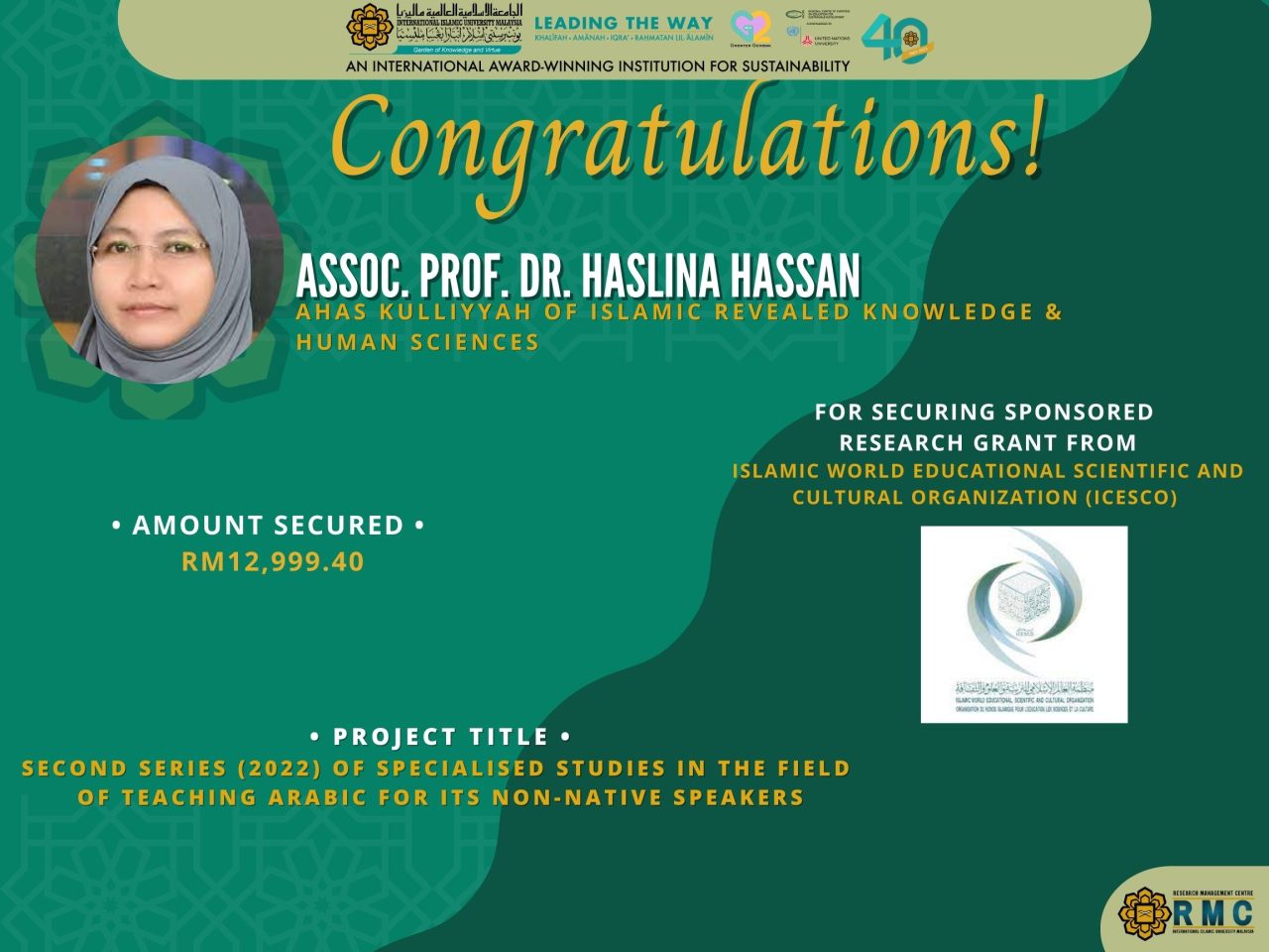 8.DR. HASLINA HASSAN – ABDULHAMID ABUSULAYMAN KULLIYYAH OF ISLAMIC ...