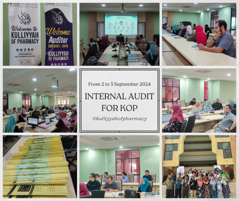 Internal Audit for KOP 2024 – Kulliyyah of Pharmacy