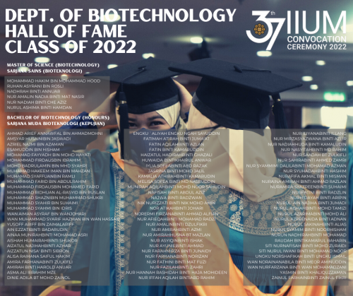 Biotechnology – KULLIYYAH OF SCIENCE