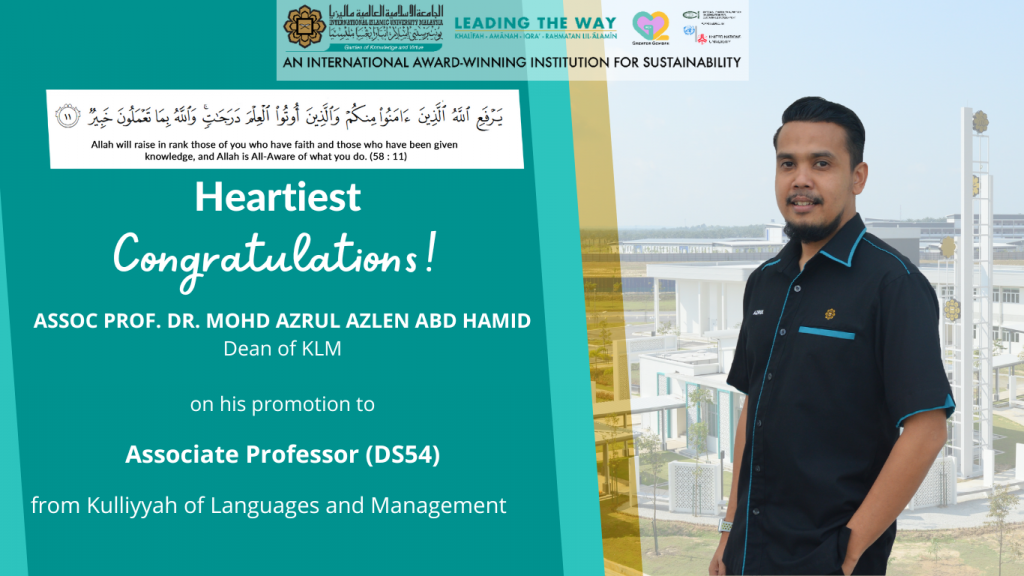 Congratulations to Associate Professor Dr. Mohd Azrul Azlen Abd Hamid ...
