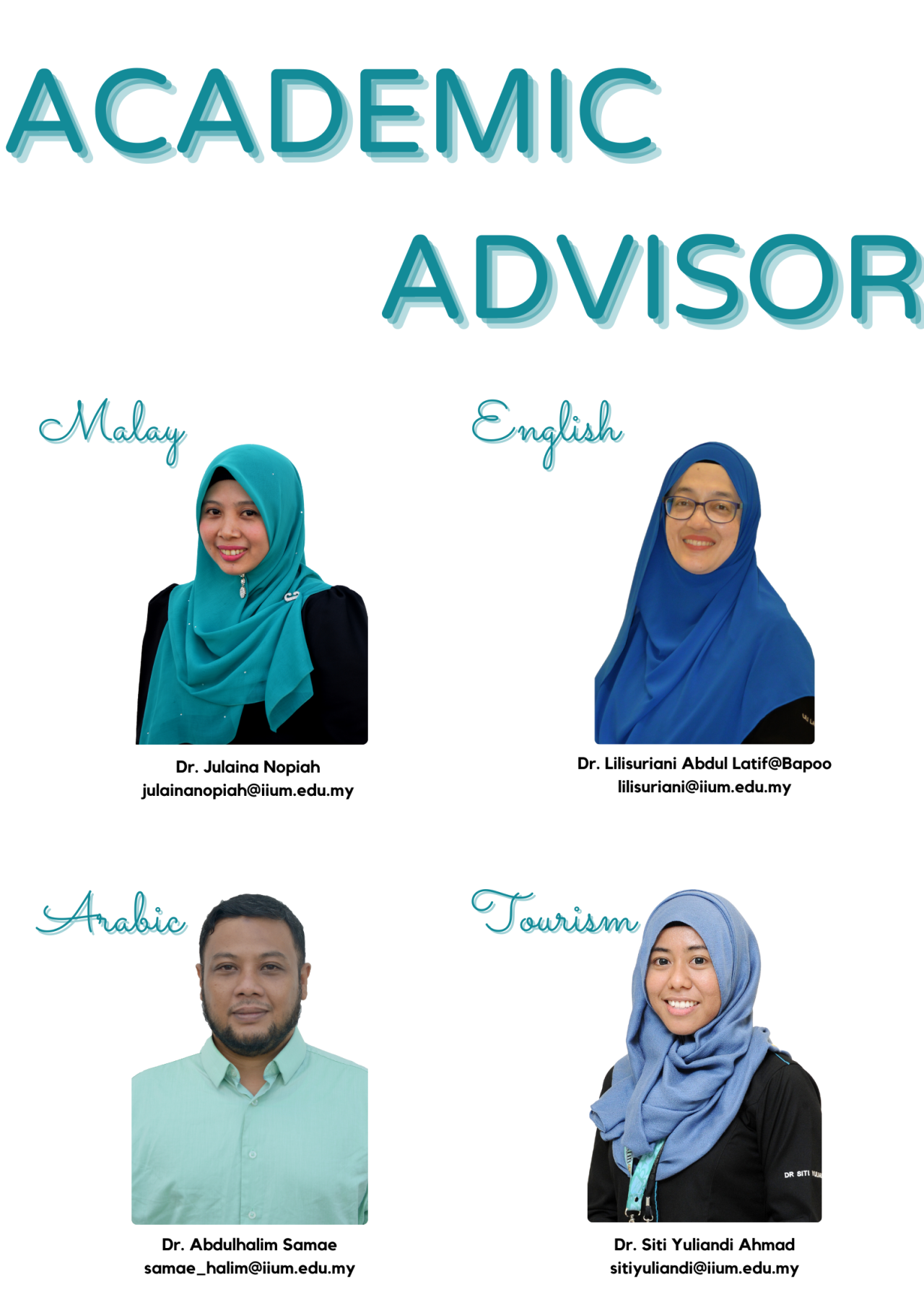 Deputy Dean of Academic and Internationalisation – Kulliyyah of Sustainable Tourism and ...